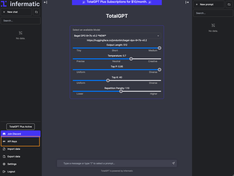 Using Infermatic.ai API with SillyTavern - Infermatic